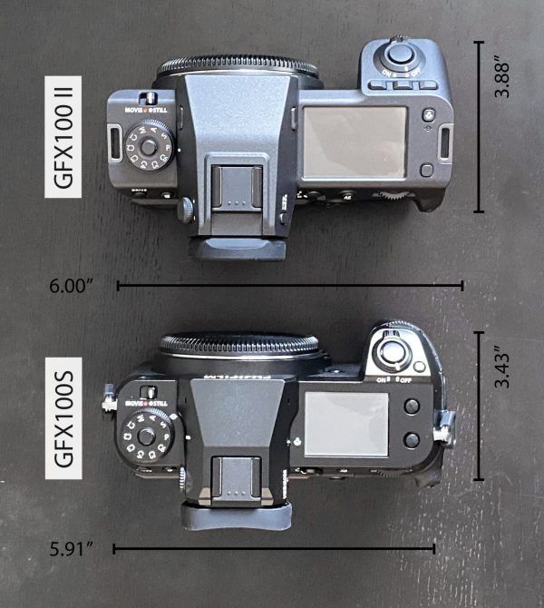 Fujifilm GFX100 II v. GFX100S Size Comparison - Capture Integration
